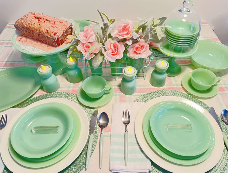 How to Create a Stunning Tablescape with Jadeite Dishes - FireKing Grill